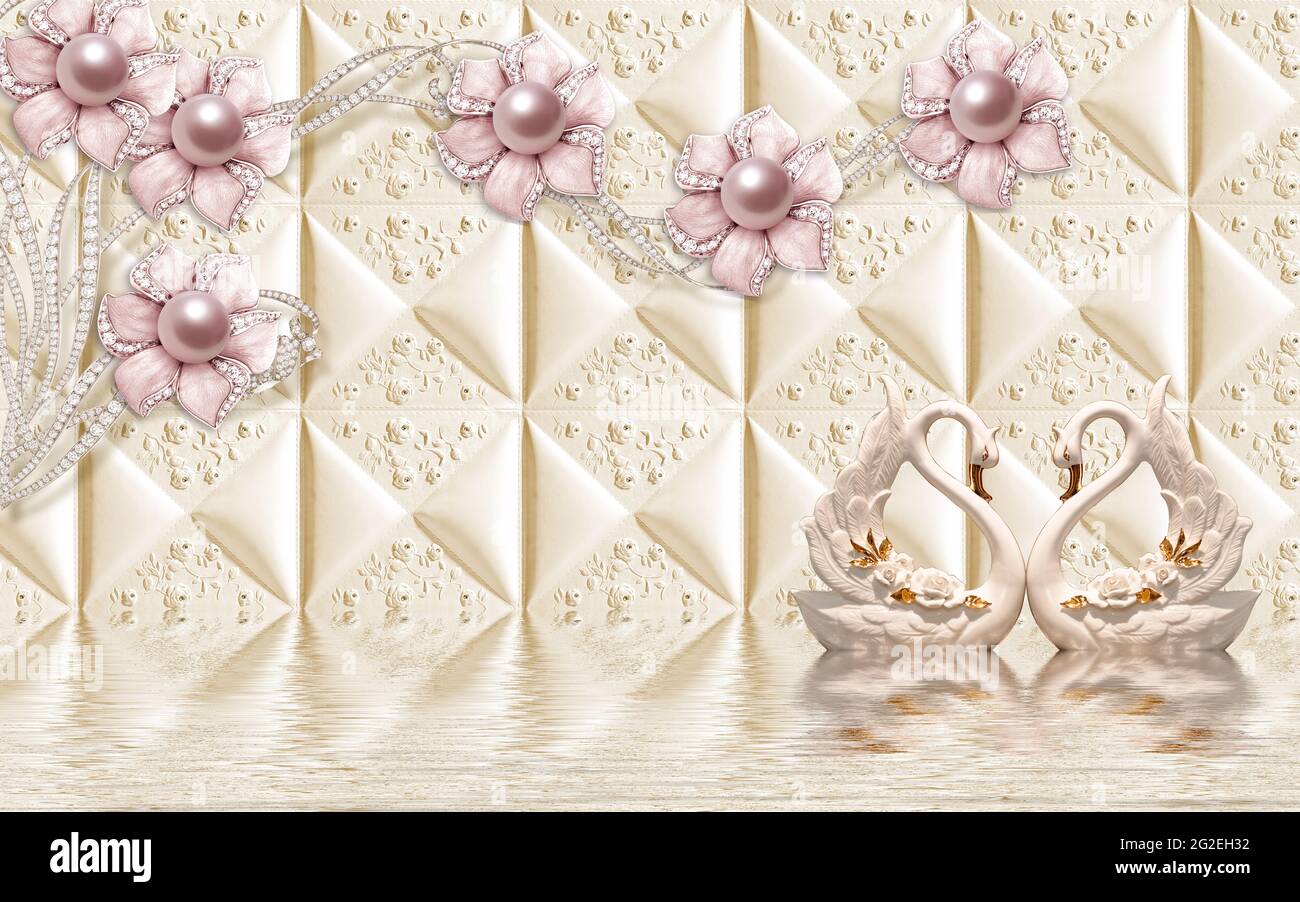 3D wallpaper illustration background design Stock Photo - Alamy