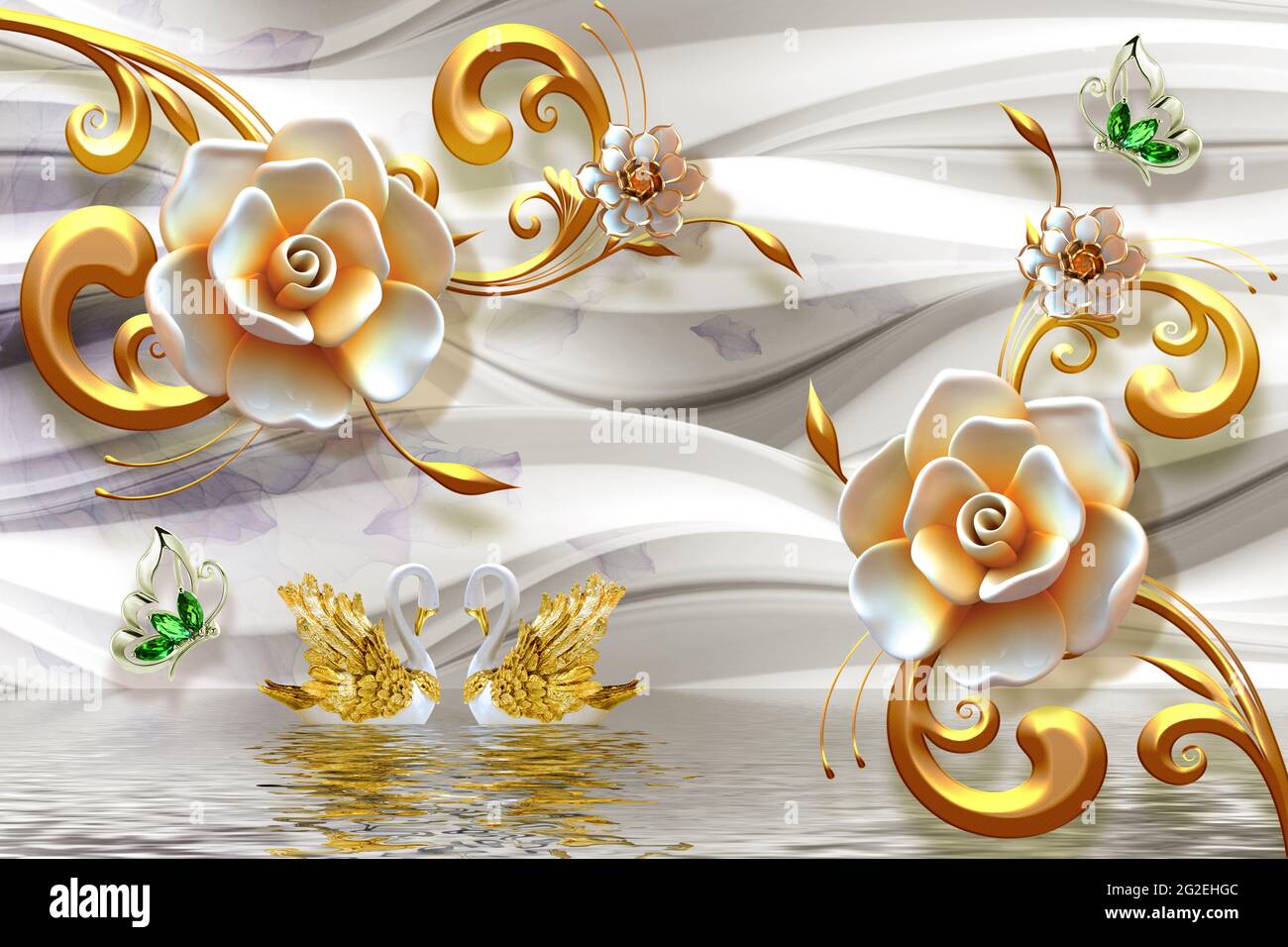 3D wallpaper illustration background design Stock Photo - Alamy