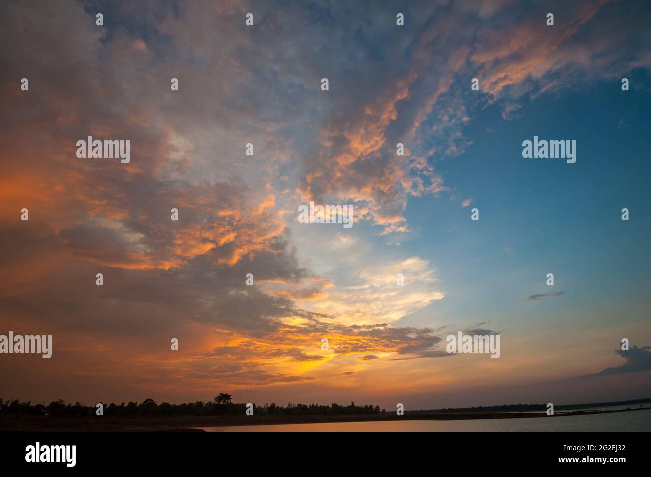 Beautiful twilight sky with cloud before sunset morning background ...