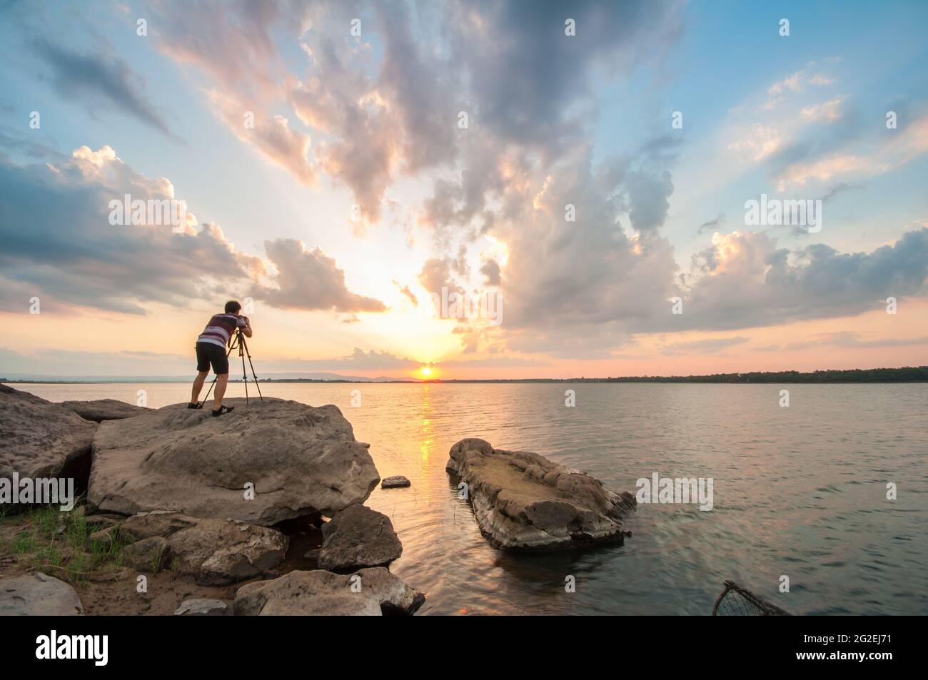 Beautiful twilight sky with cloud before sunset morning background ...