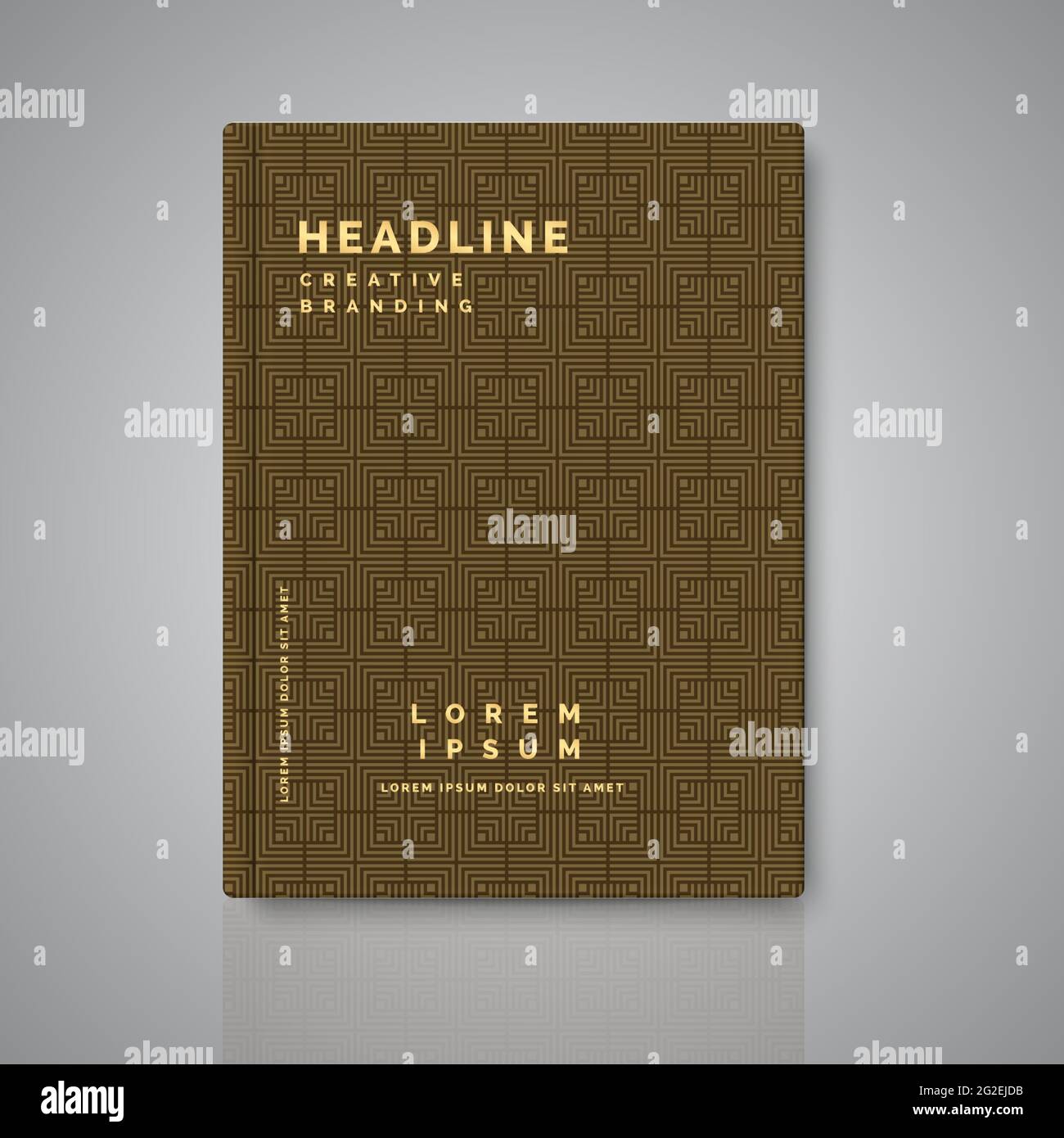 Abstract geometric pattern book cover template. Background design for ...