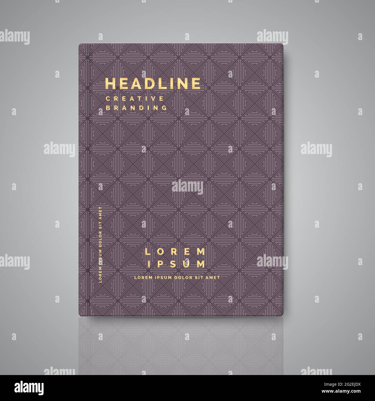 Abstract geometric pattern book cover template. Background design for ...