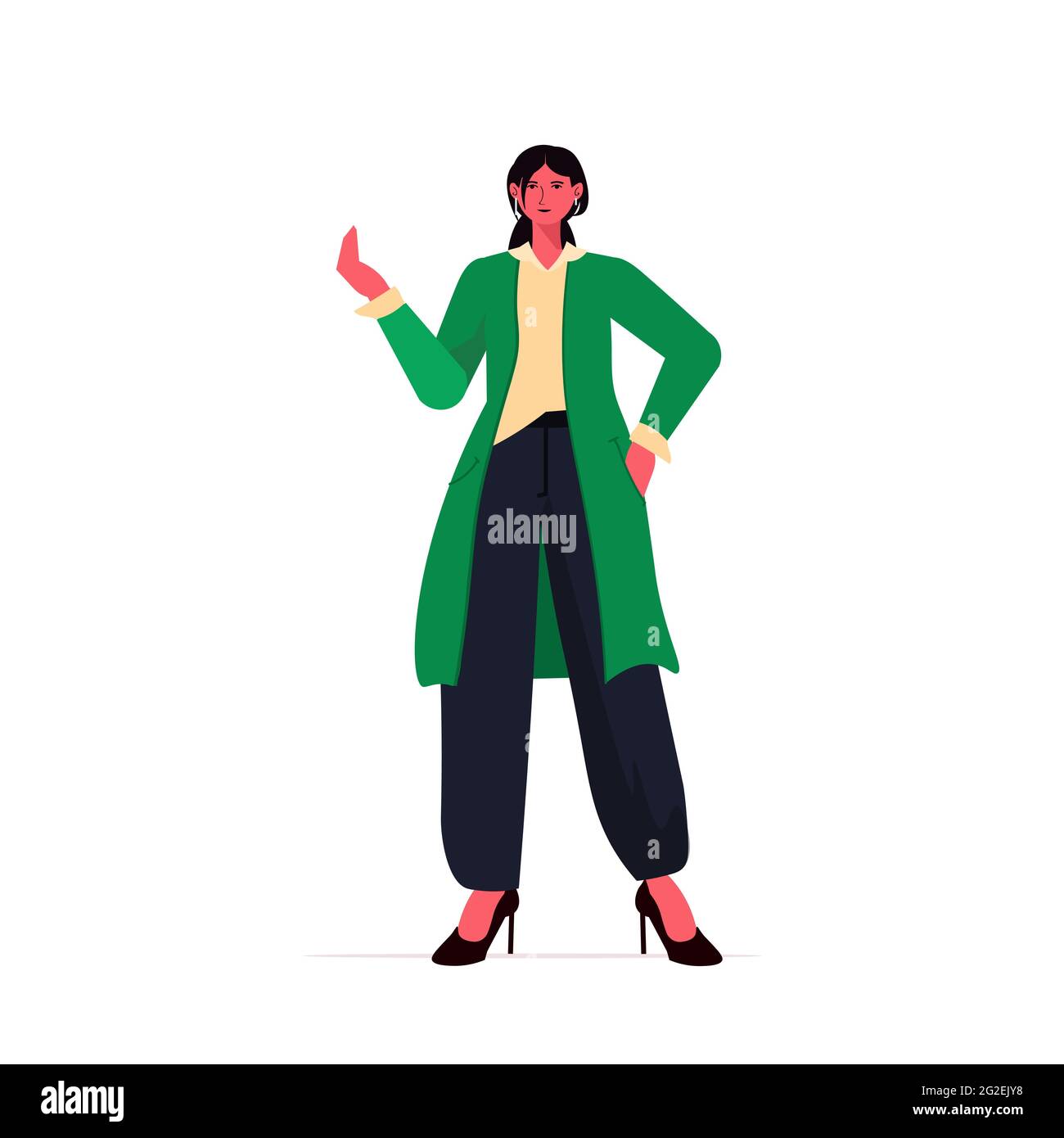 businesswoman leader in formal wear successful business woman standing ...