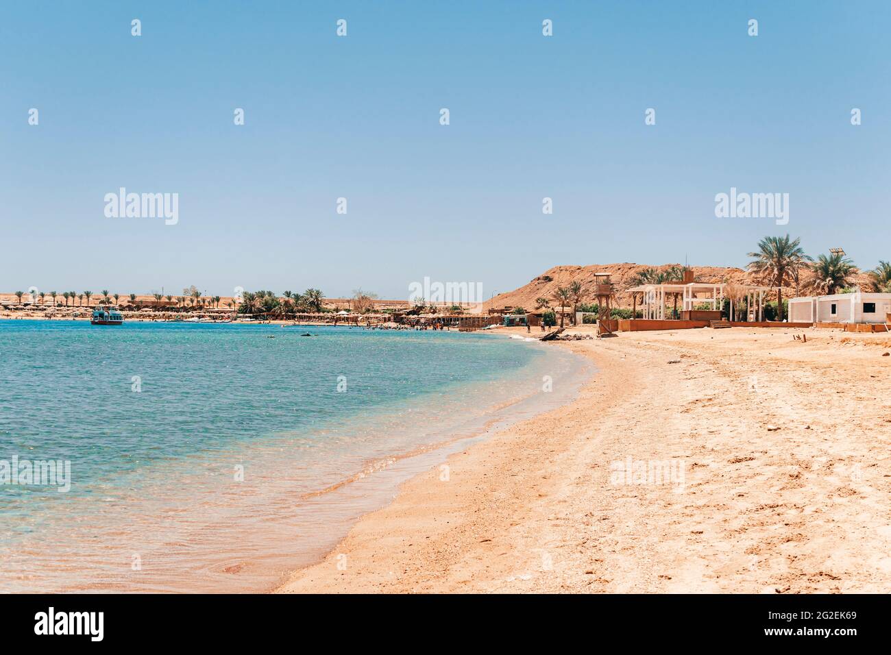 sand in the foreground of the beach in the Egyptian resort of Sharm el ...