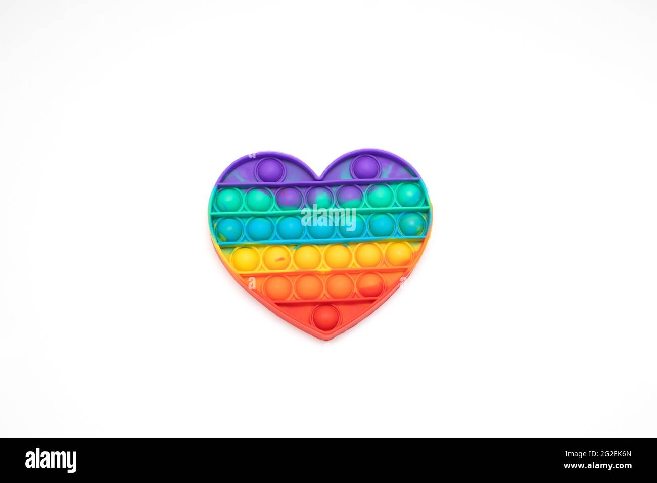 Pop it toy. Silicone rubber simple dimple toy on white background Stock ...