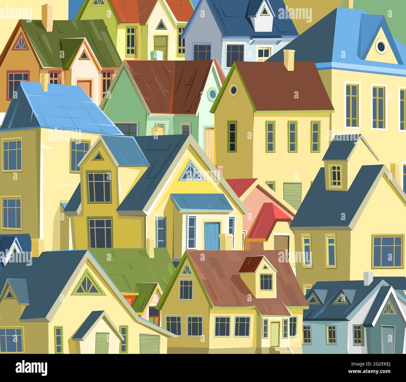 Cottages with windows Stock Vector Images - Alamy