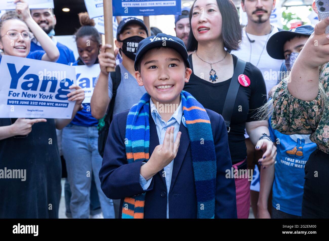 New York, NY - June 10, 2021: Nick Hammons known as Mini Yang attends ...