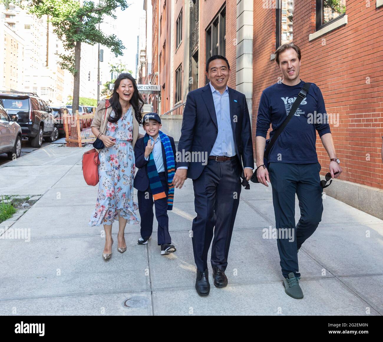 New York, NY - June 10, 2021: Mayoral candidate Scott Stringer and wife ...