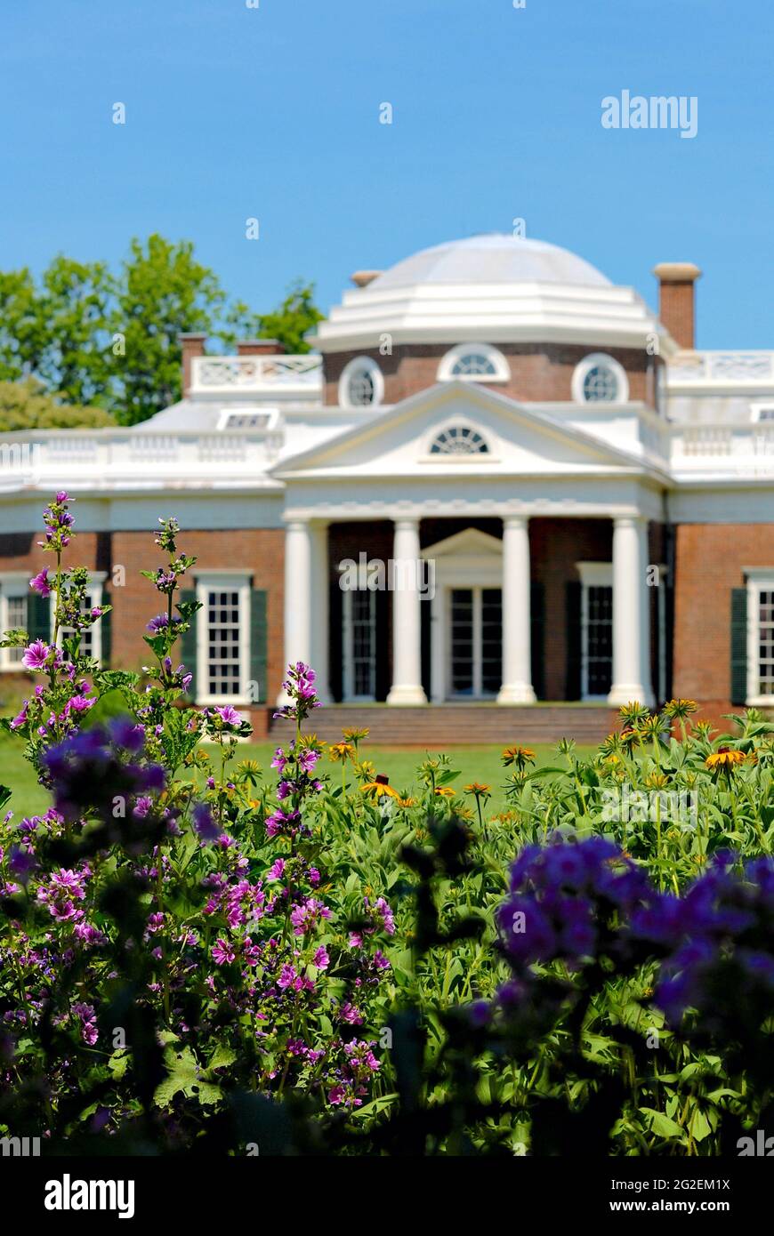 Thomas jeffersons iconic charlottesville plantation hi-res stock ...