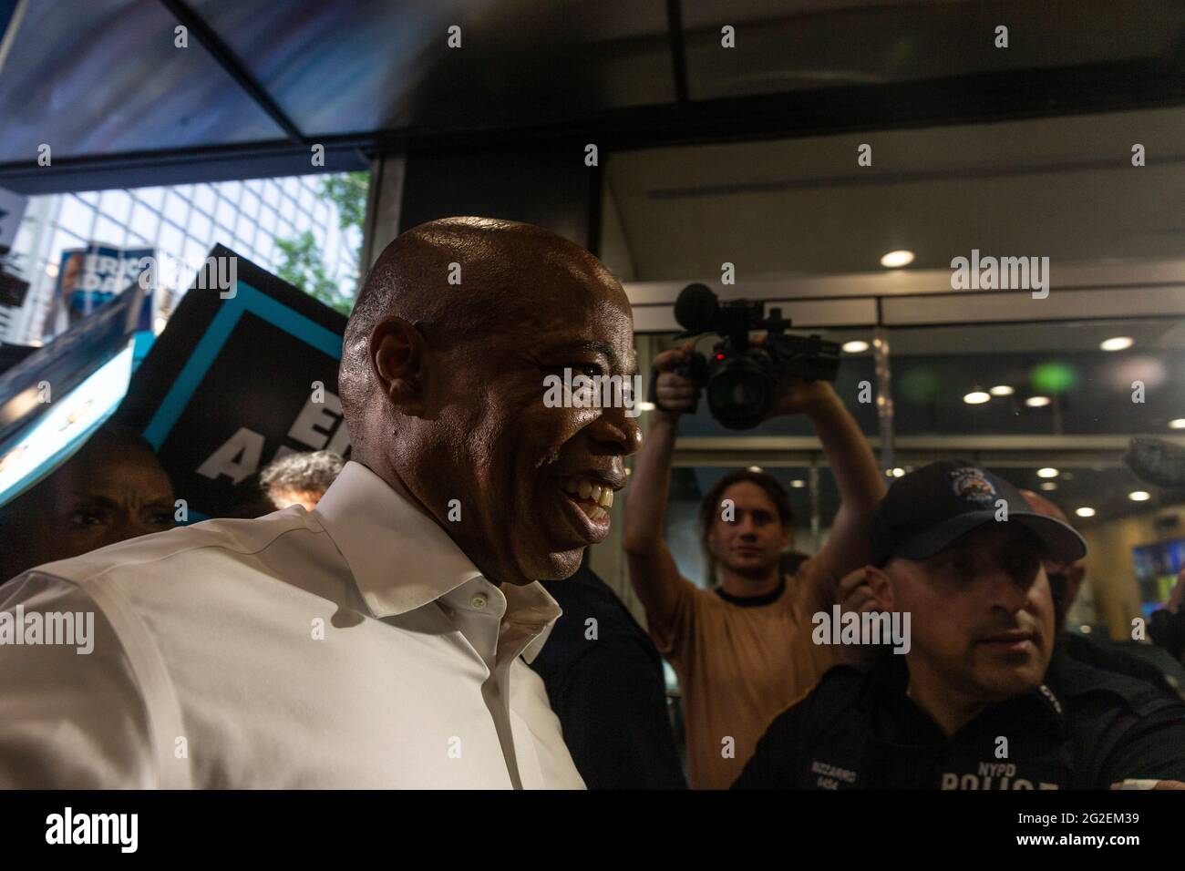New York, NY - June 10, 2021: Mayoral candidate Eric Adams arrives for ...