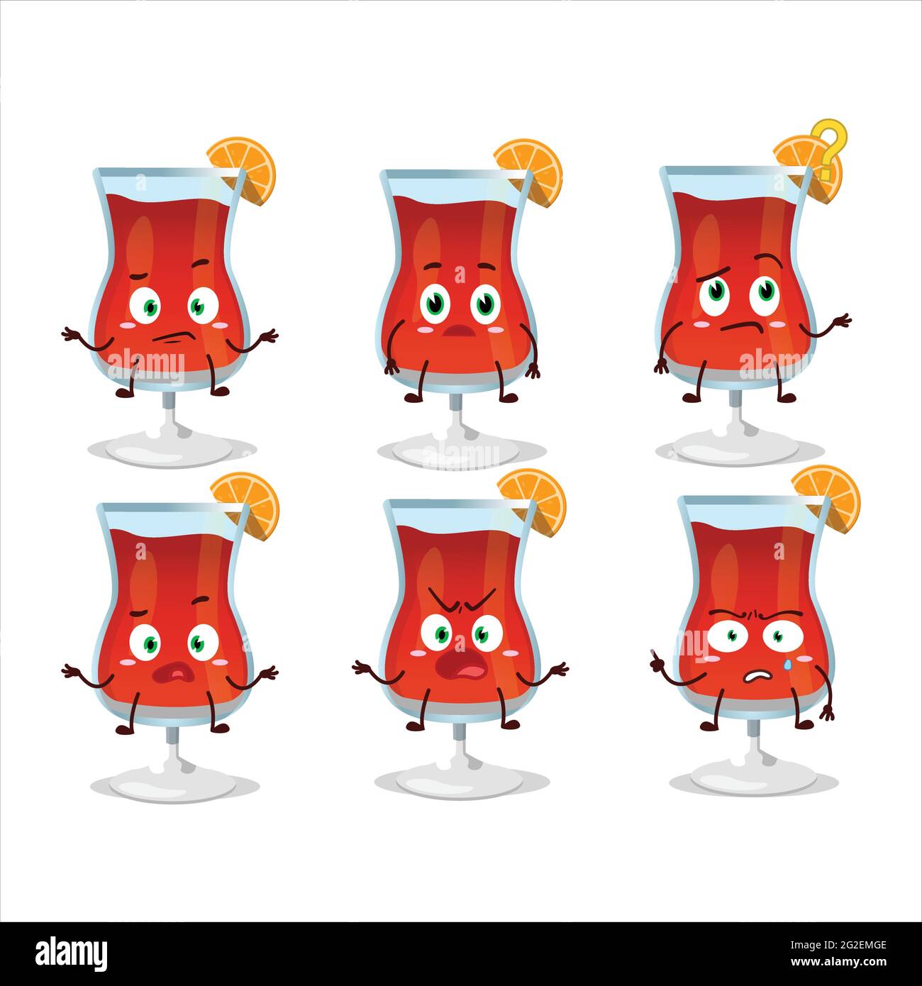 Cartoon character of cosmopolitan cocktail with what expression. Vector ...