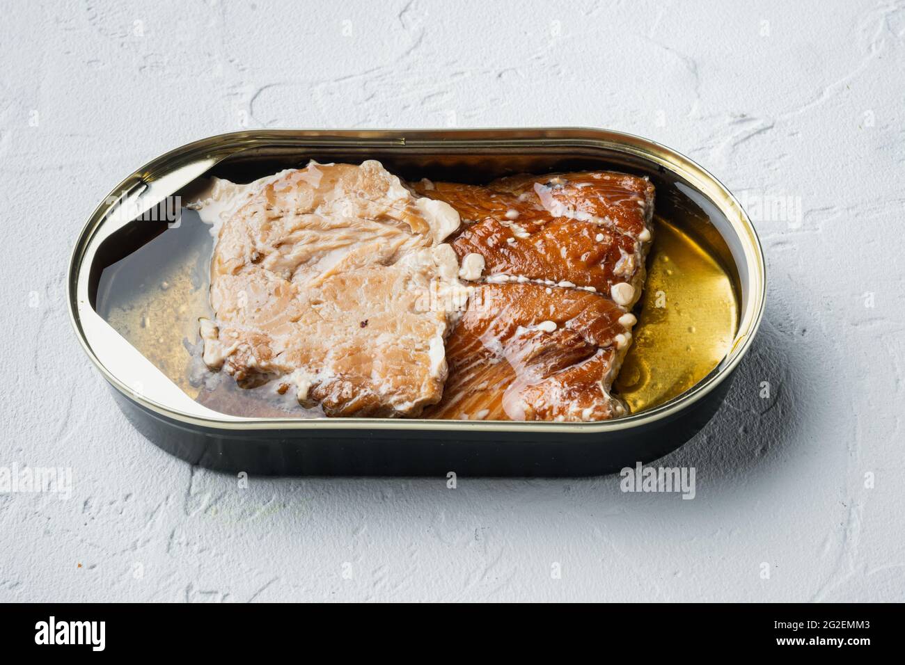 Wild Trout Canned smoked fish set, in tin can, on white background ...