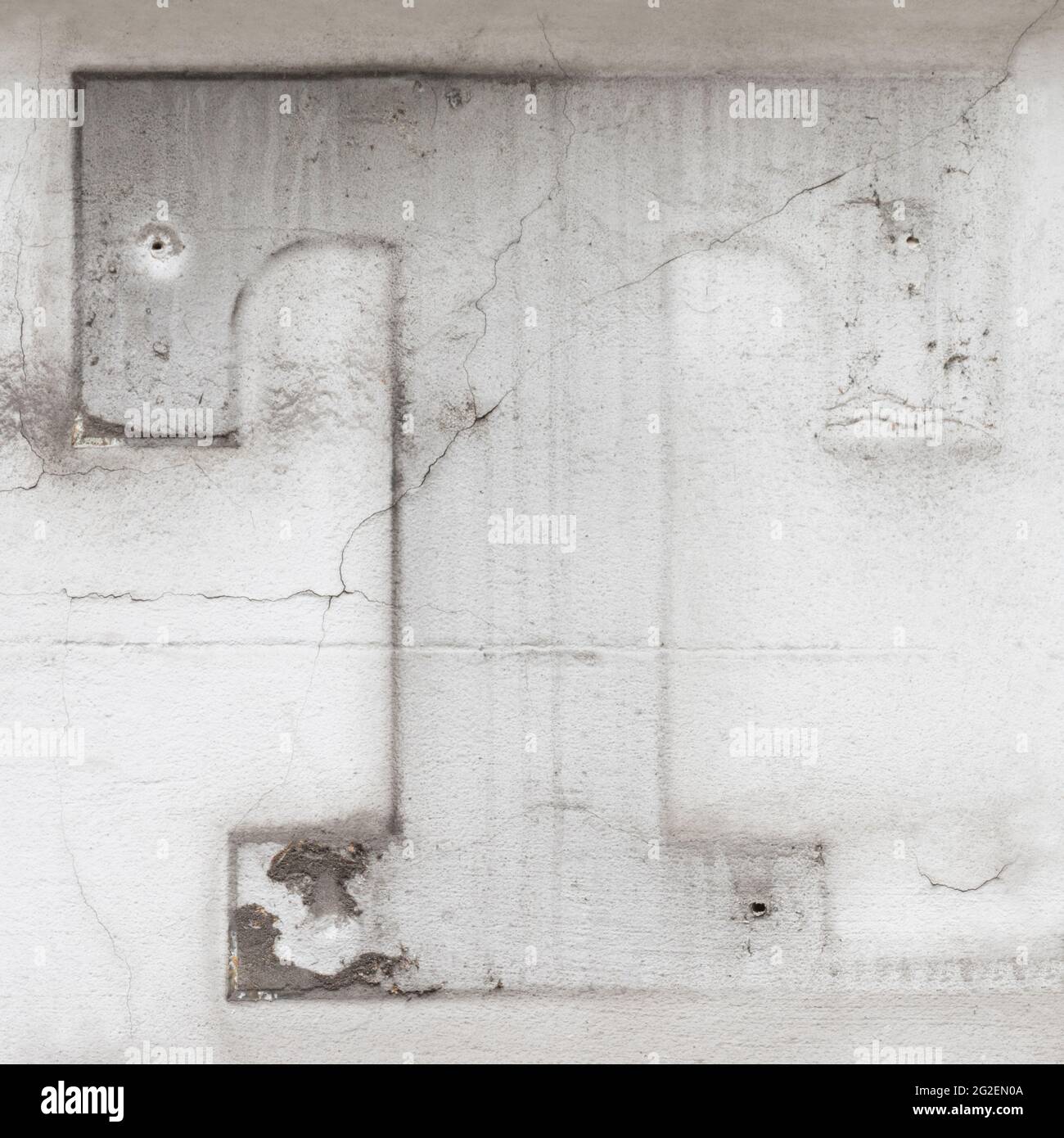 The traces of a disappeared letter T Stock Photo - Alamy