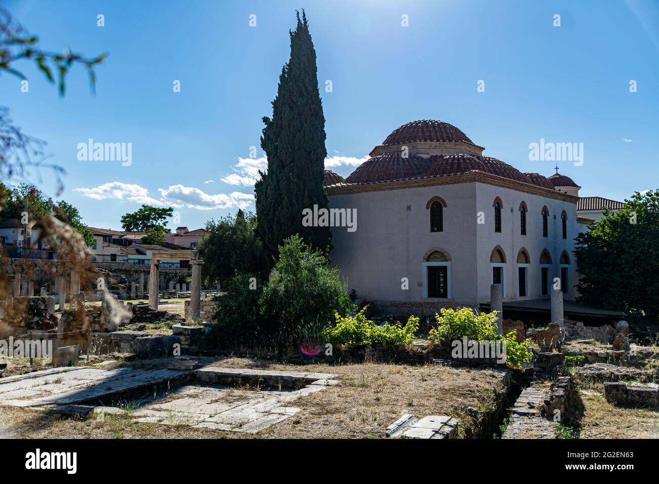 Fethiye Mosque and Remains of Roman Agora in the old town of Athens ...