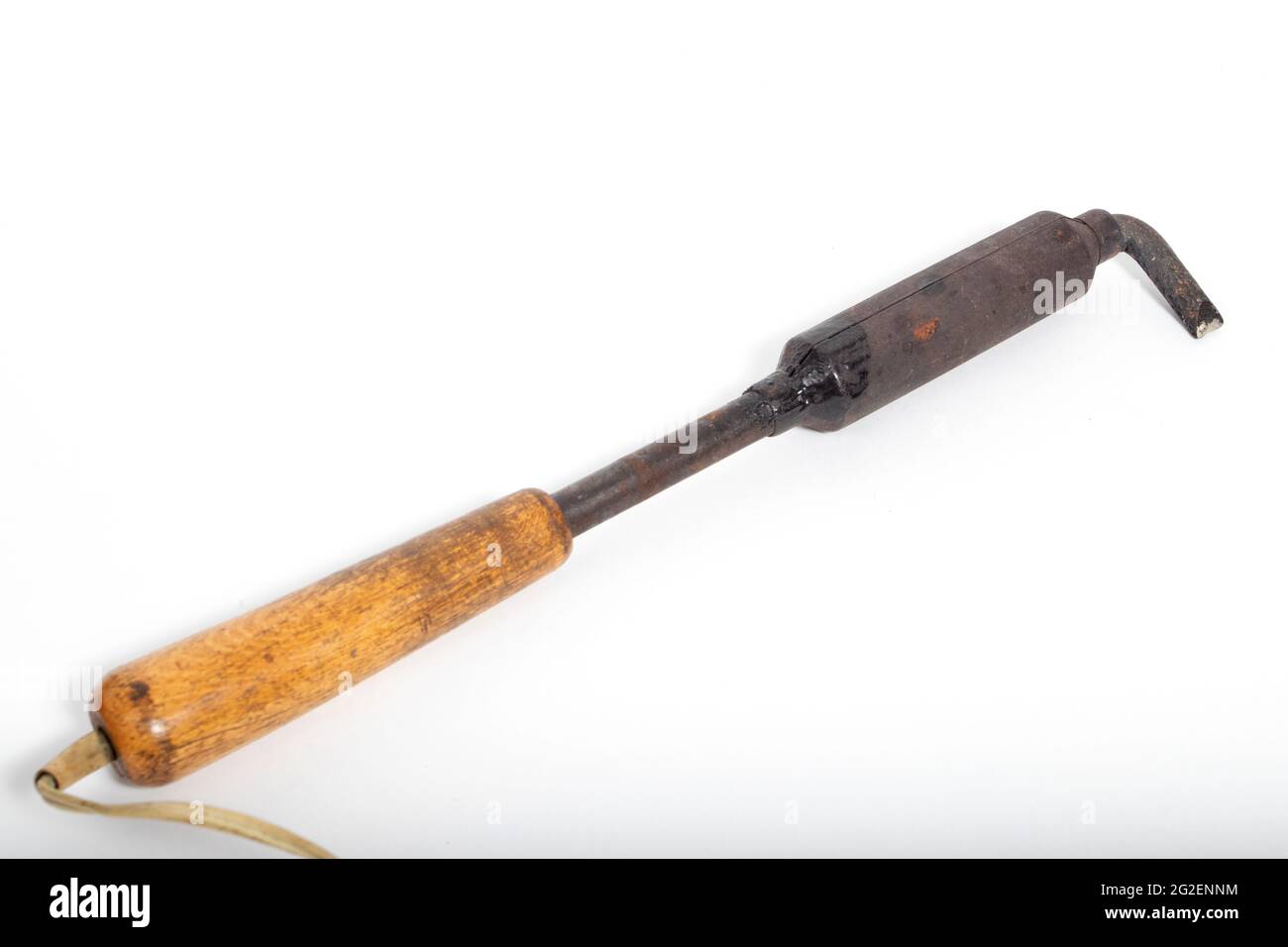 Old soldering iron with wooden handle for welding Stock Photo - Alamy
