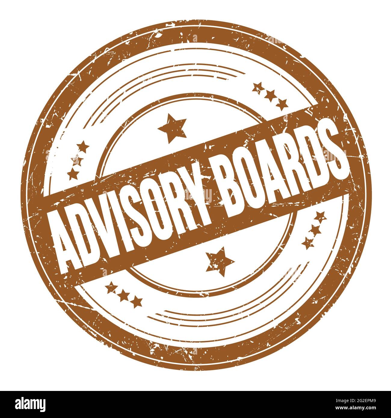 ADVISORY BOARDS text on brown round grungy texture stamp Stock Photo ...