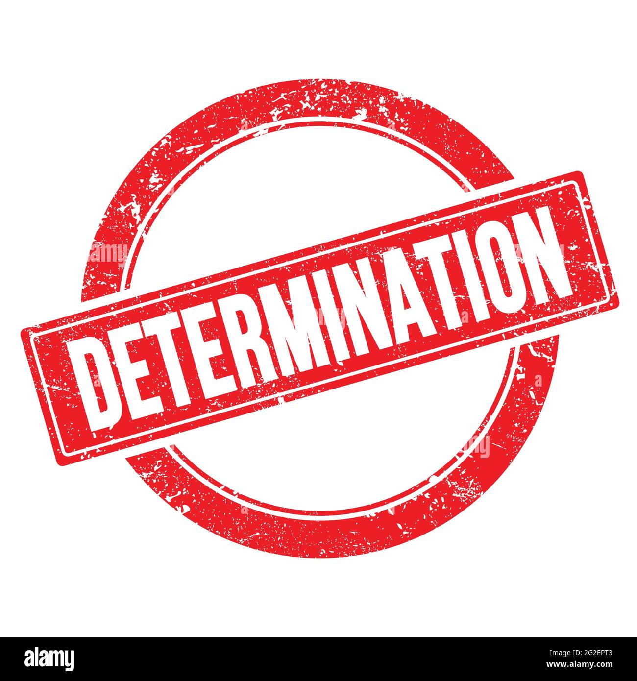 DETERMINATION text on red grungy round vintage stamp Stock Photo - Alamy