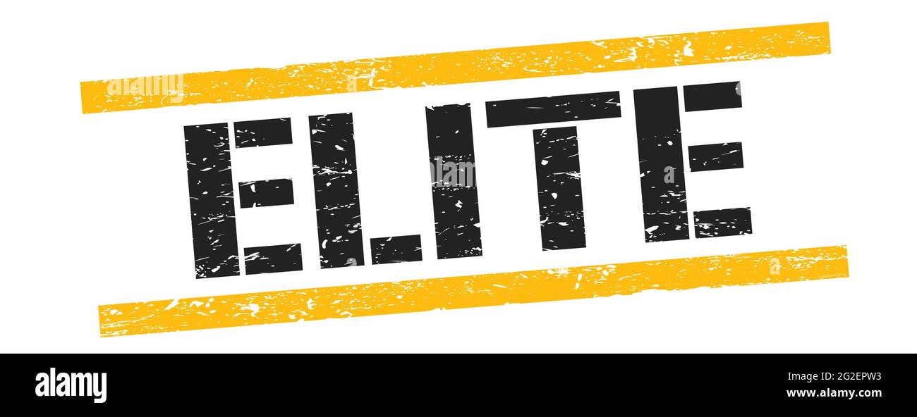 Elite text on black hi-res stock photography and images - Alamy