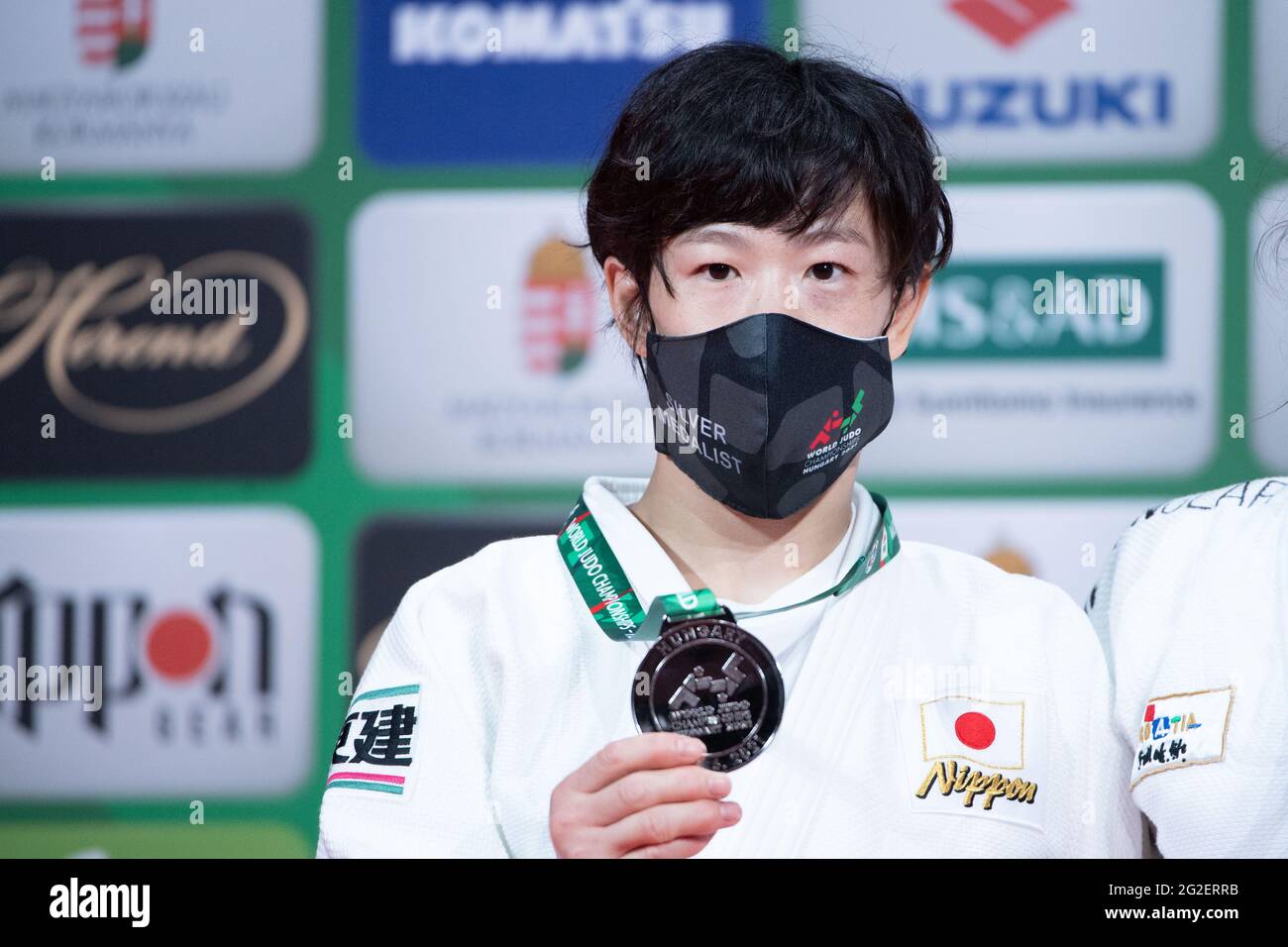 Japan's Yoko Ono woman -70 kg award ceremony during the 2021 World Judo ...