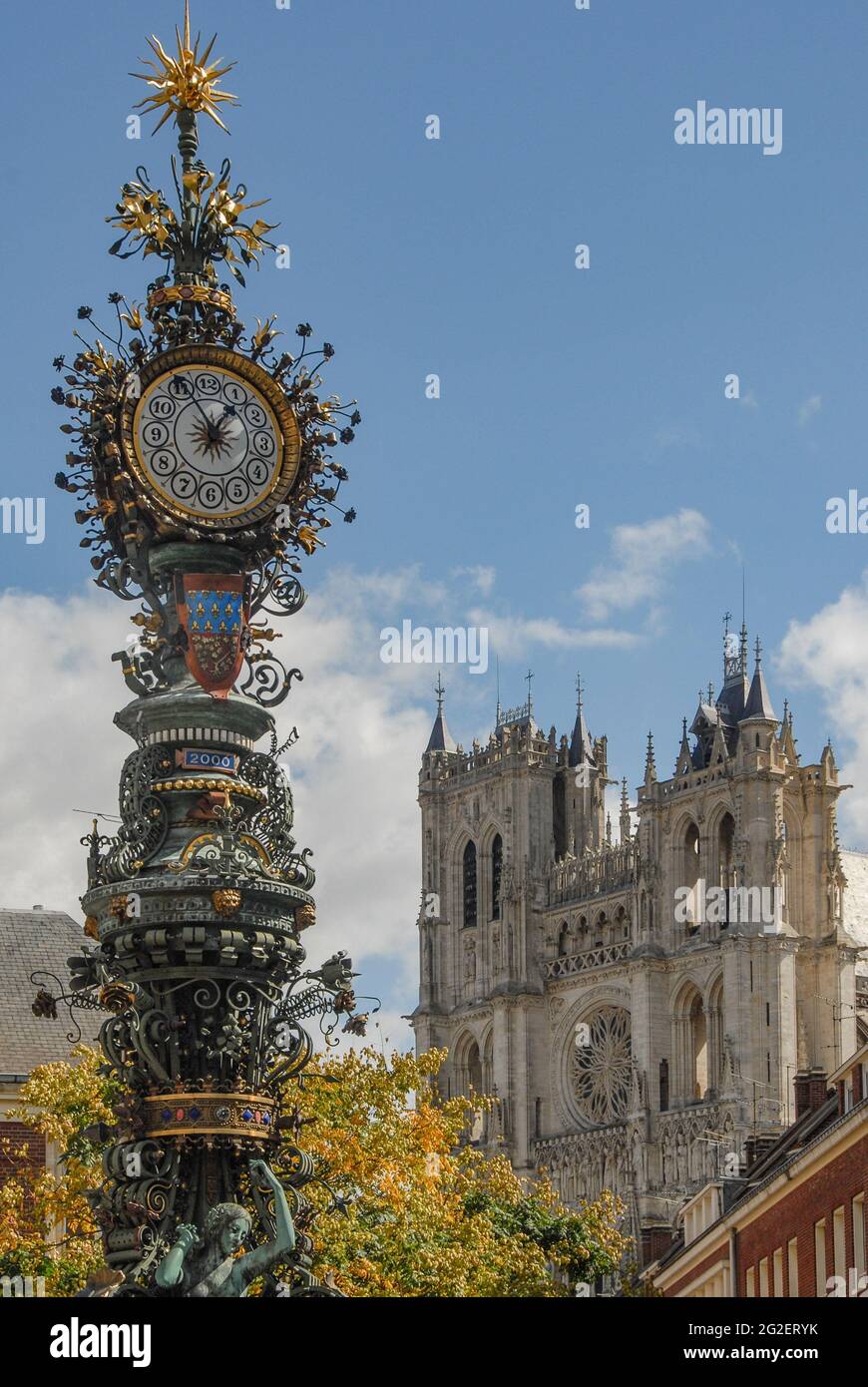 The "Horloge Dewailly" is a reconstruction of a public clock destroyed ...