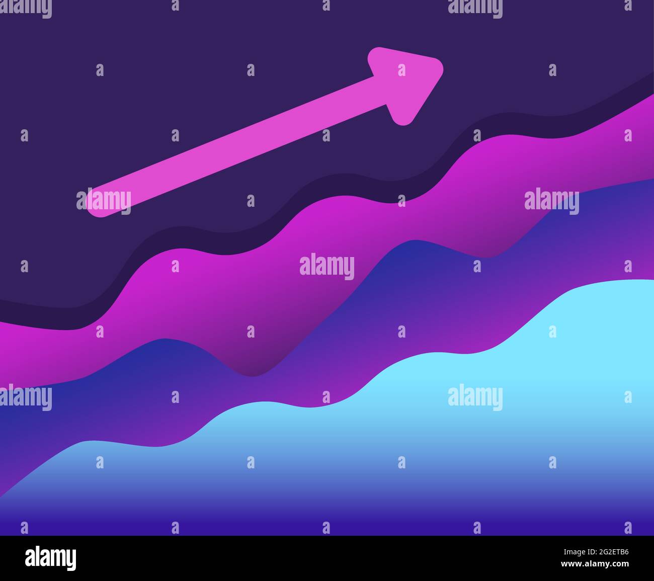 Abstract graph color line moving up and arrows. concept of business ...