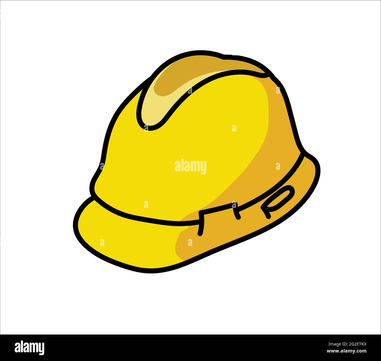 Hard hat yellow vector isolated on white background Stock Vector Image ...