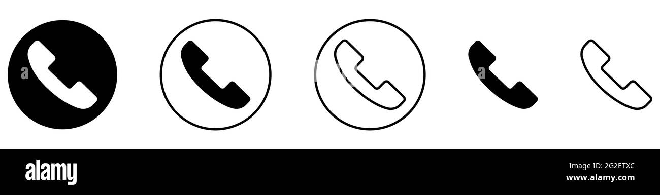 Call icon set. Telephone vector symbol. Design for web, app, ui ...