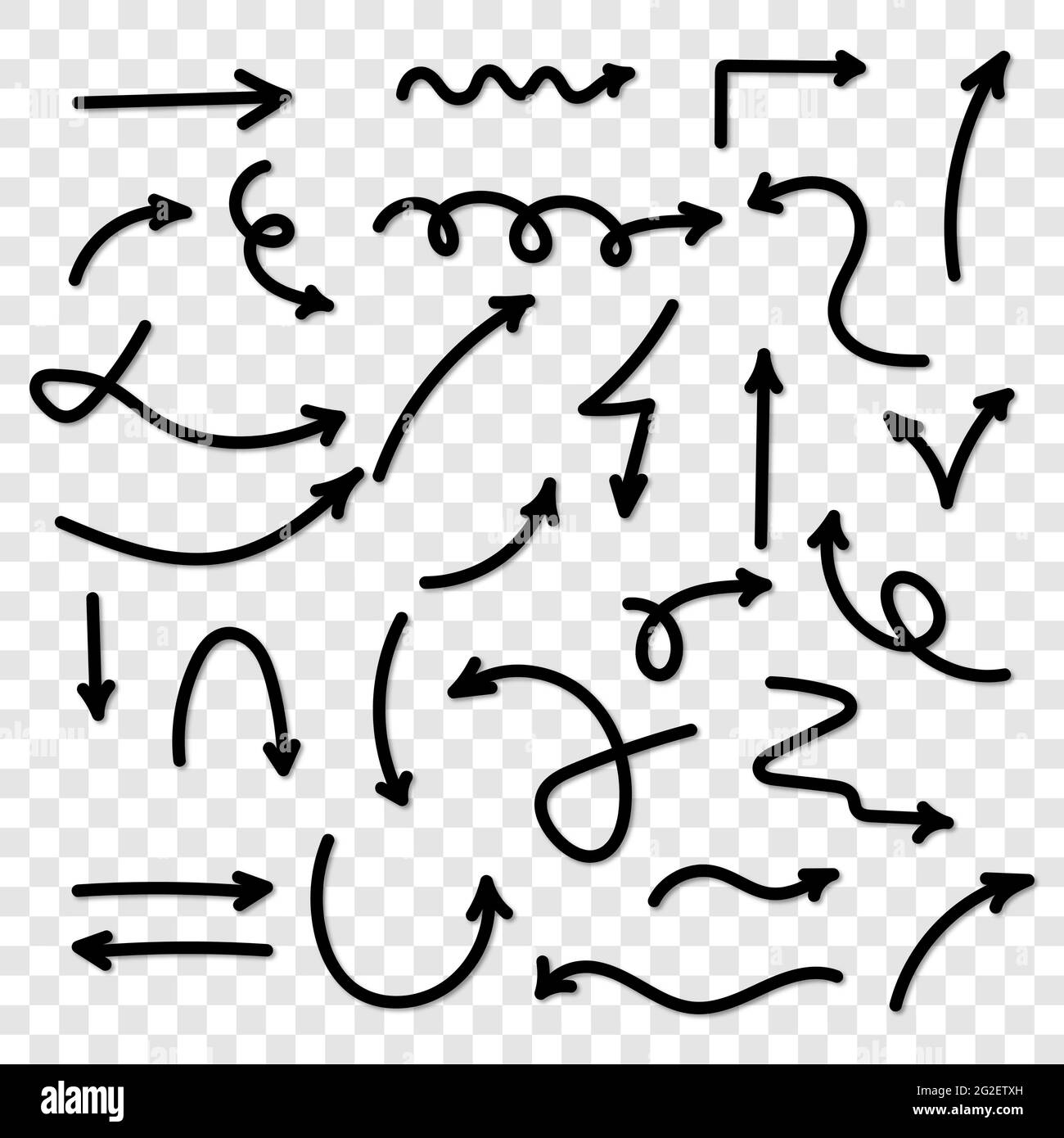 Vector Arrows Hand Drawn