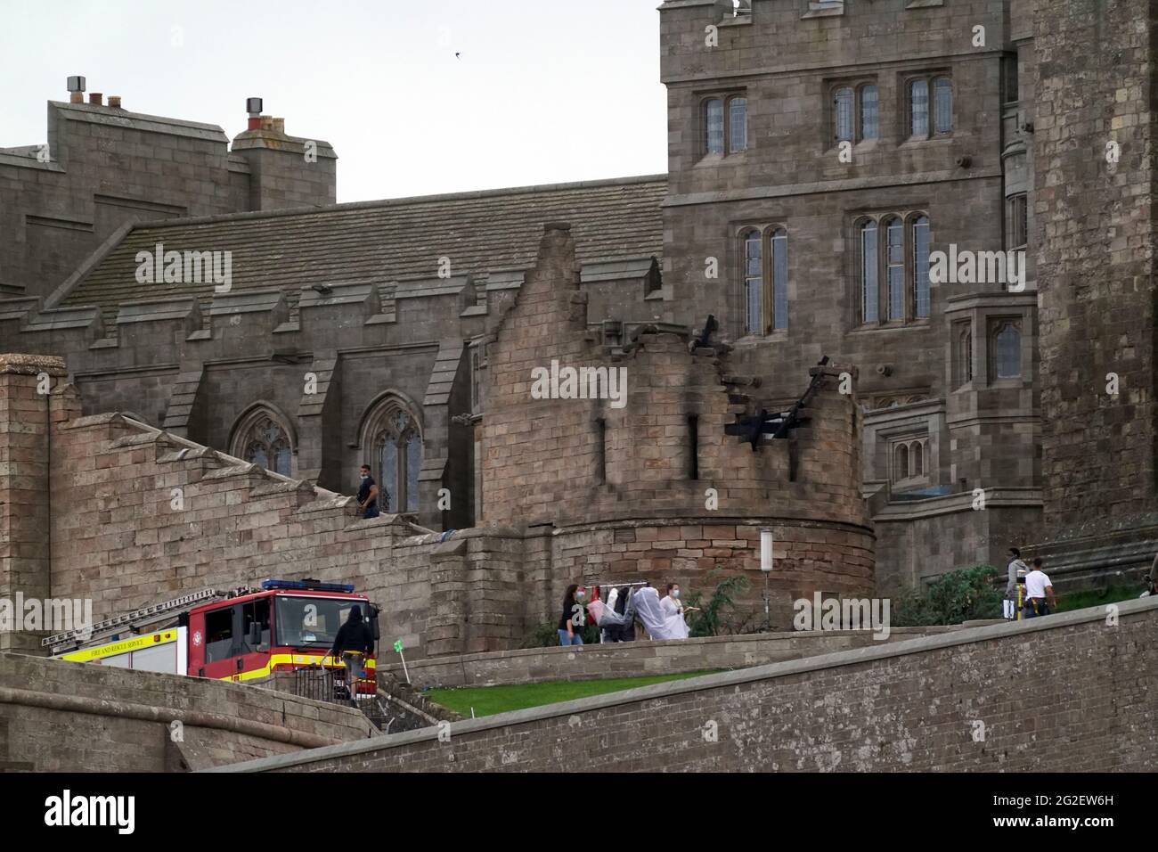 The set is put on fire as part of filming for the new Indiana Jones 5 ...