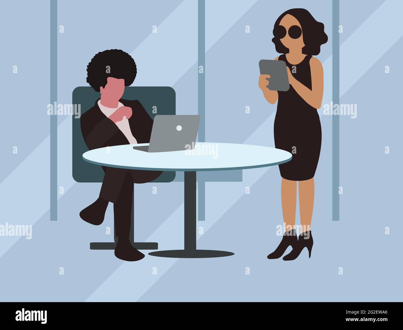 Woman in conversation Stock Vector Images - Alamy