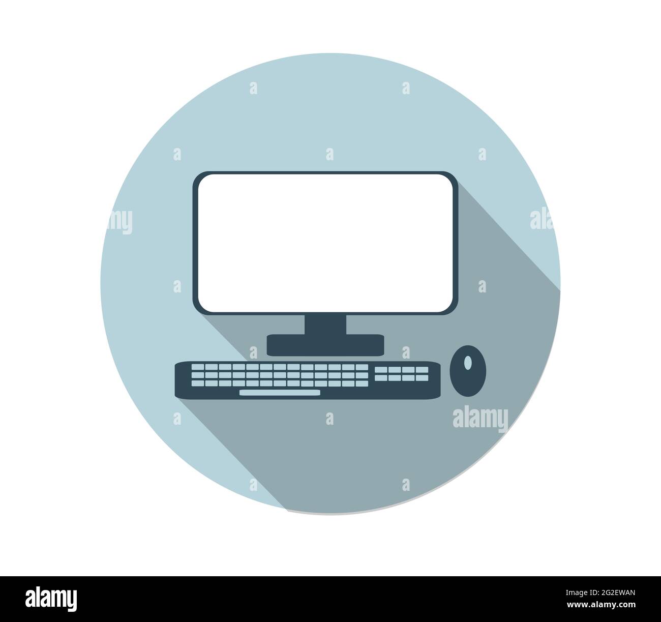 Computer with keaboard and mouse logo icon vector illustartion Stock ...