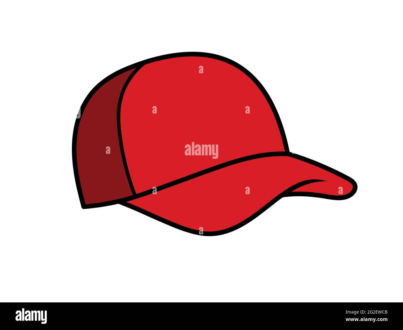 Baseball cap red vector isolated on white background Stock Vector Image ...