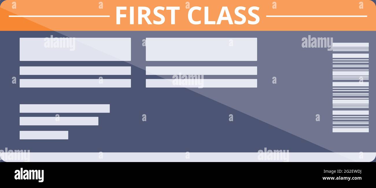 First class air ticket icon. Cartoon of First class air ticket vector ...