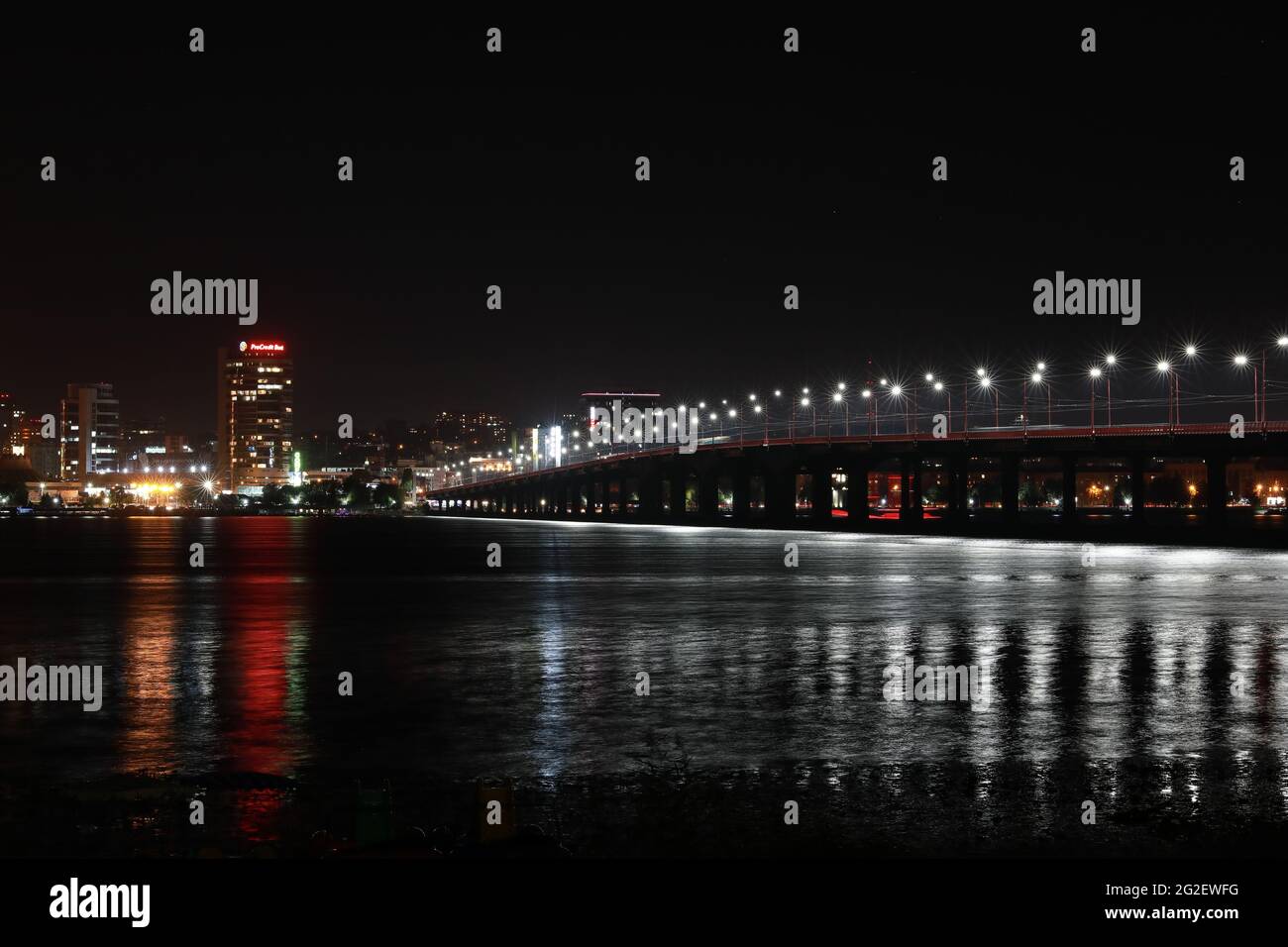 A large bridge over a body of water Stock Photo - Alamy