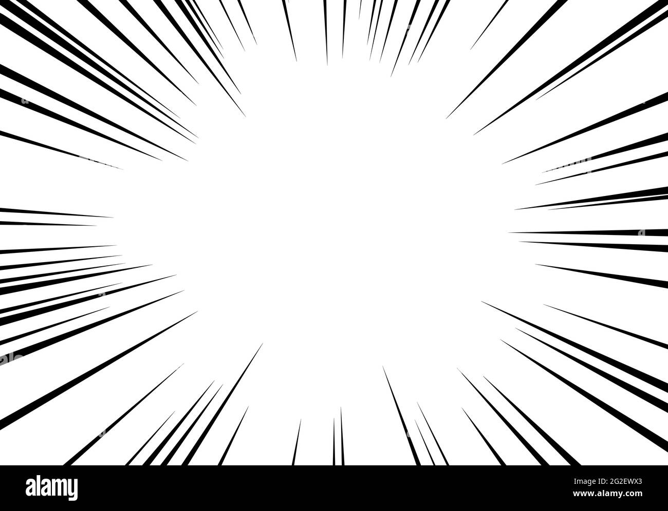 Comic lines frame representing speed or explosion. Cartoon blast ...