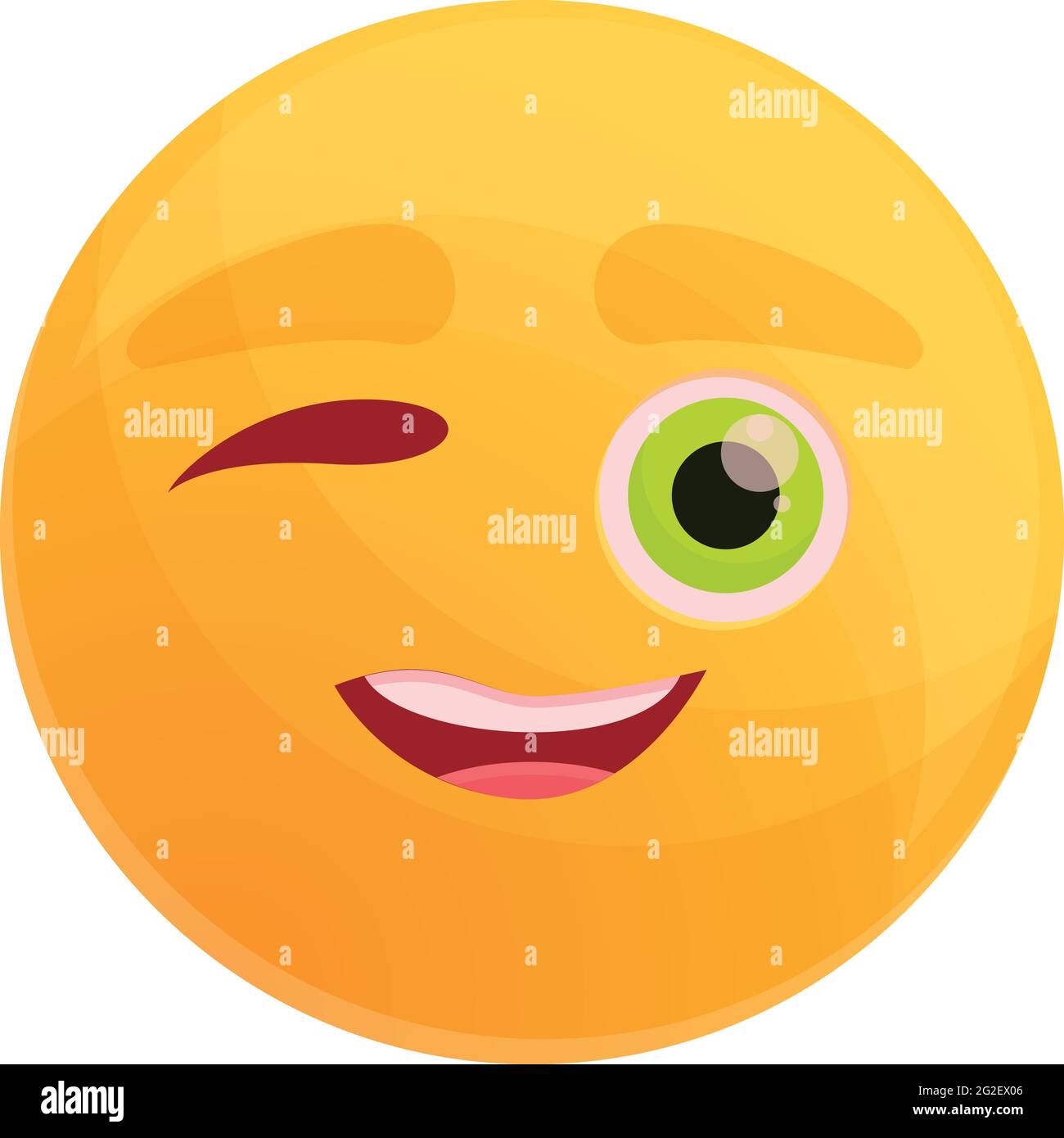 Winking emoticon icon. Cartoon of winking emoticon vector icon for web ...