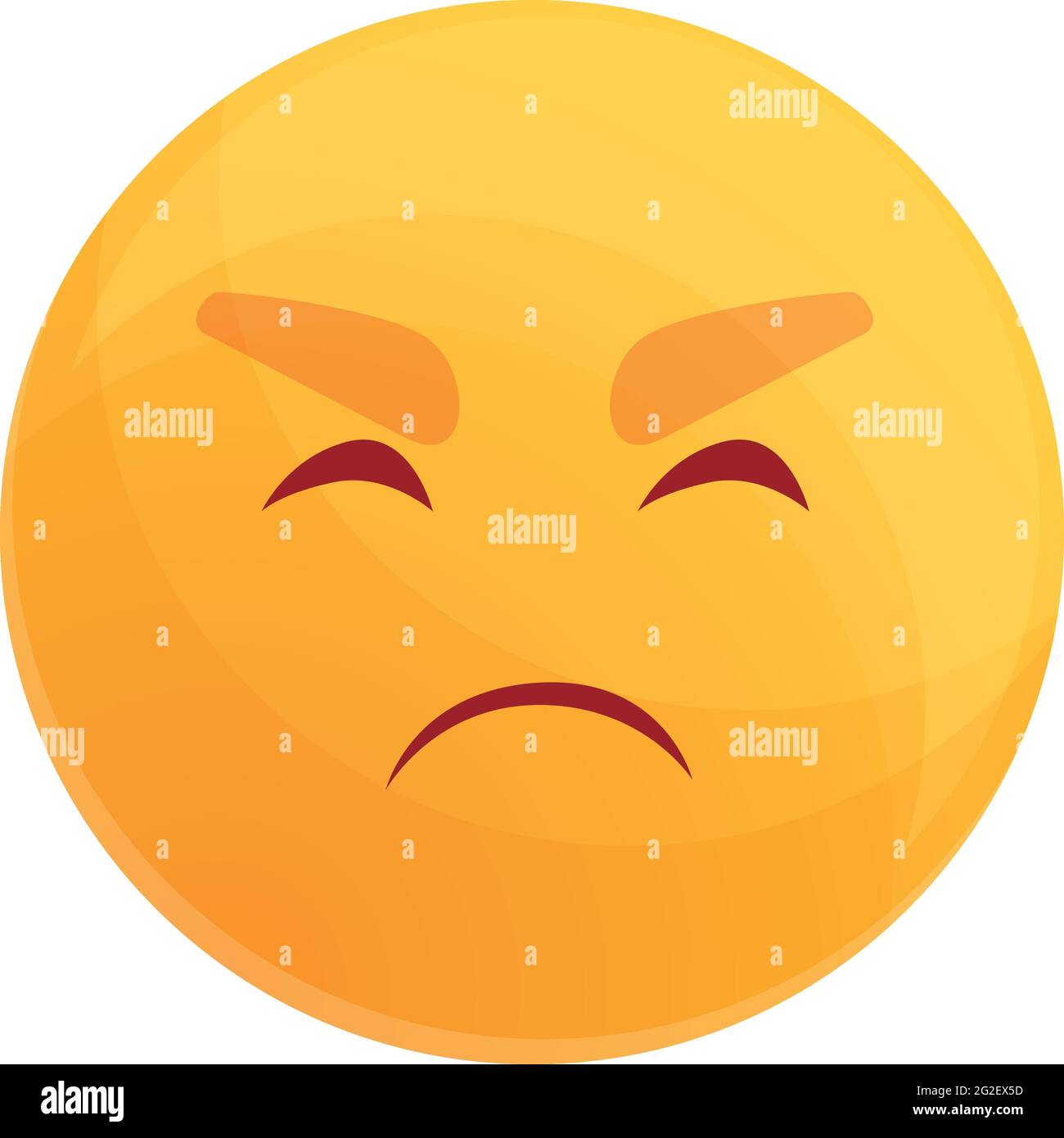 Dissatisfied smile icon. Cartoon of dissatisfied smile vector icon for ...
