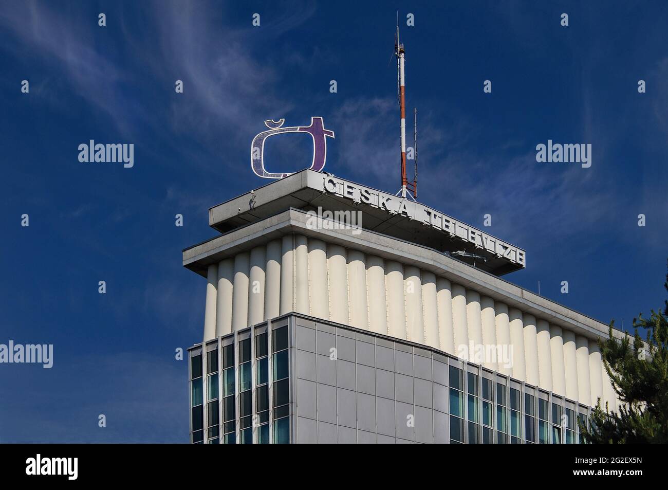 The main building of the Czech Television (Ceska televize; CT), a ...