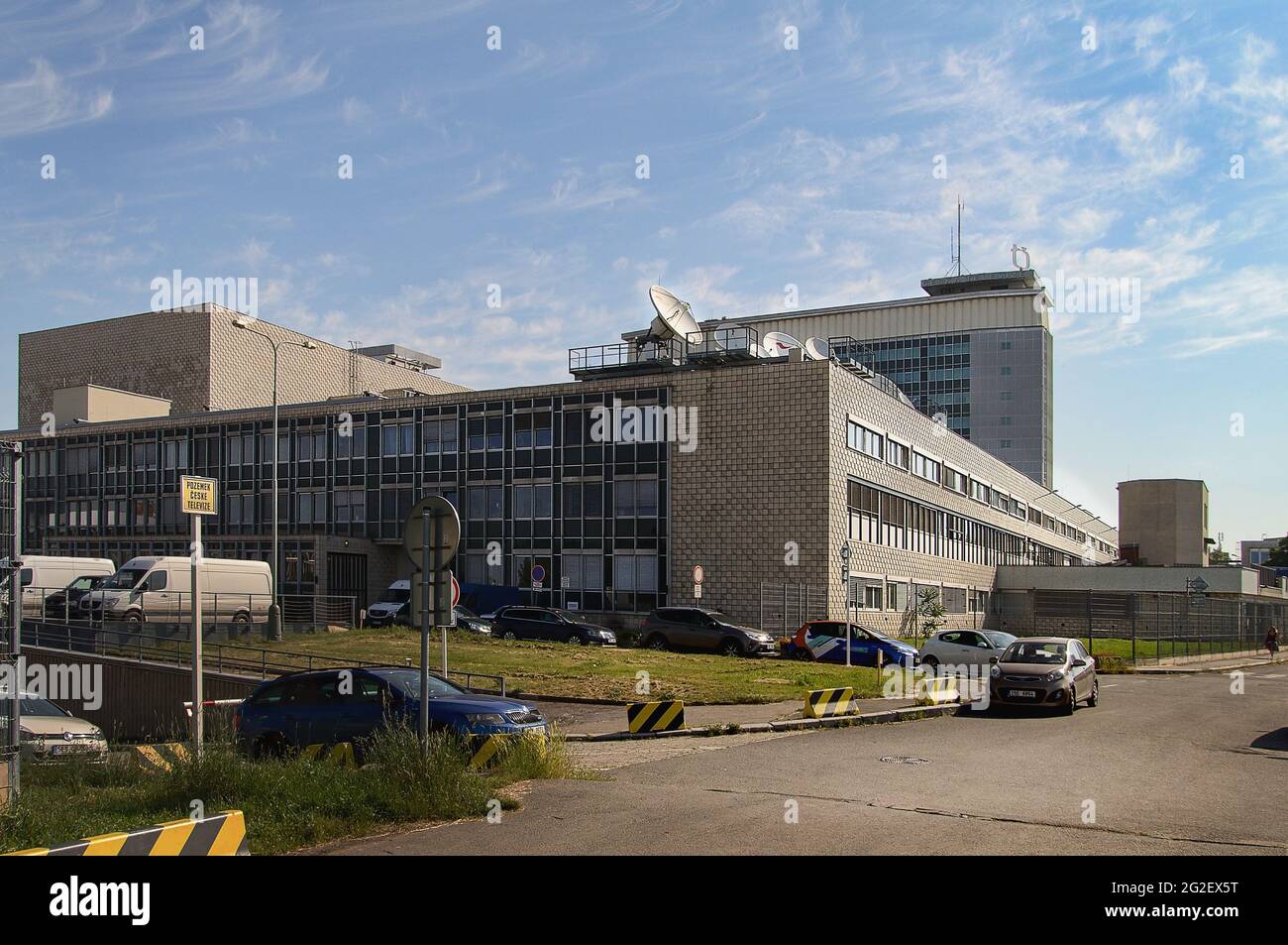 The main building of the Czech Television (Ceska televize; CT), a ...