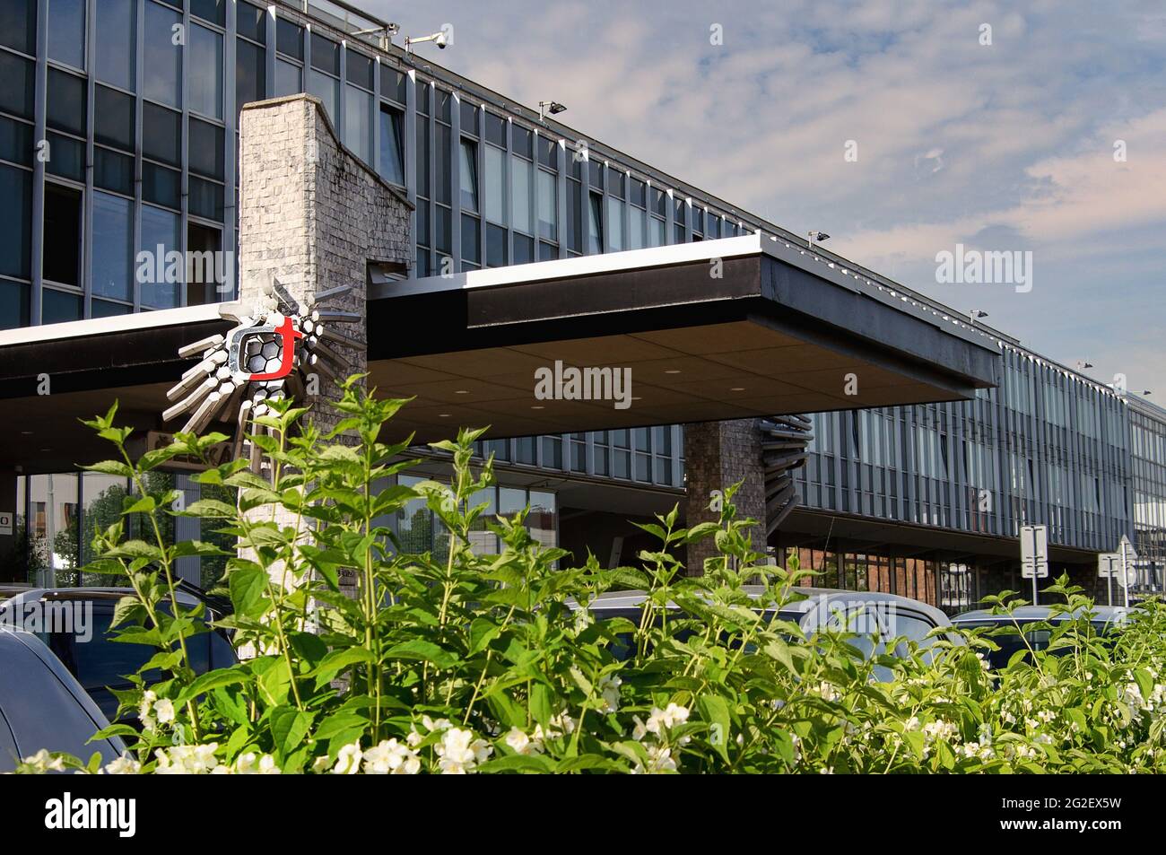 The main building of the Czech Television (Ceska televize; CT), a ...