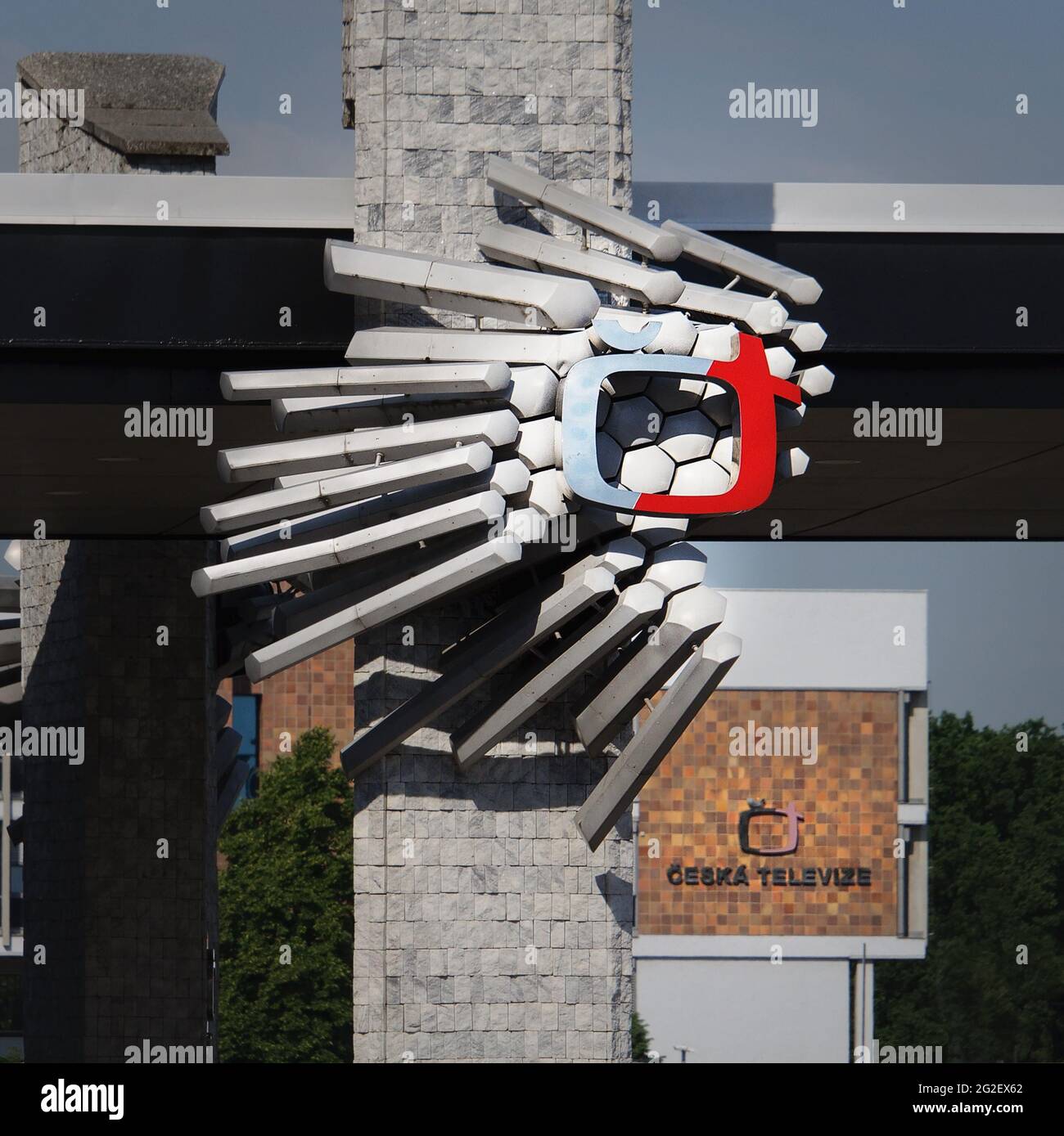 The main building of the Czech Television (Ceska televize; CT), a ...