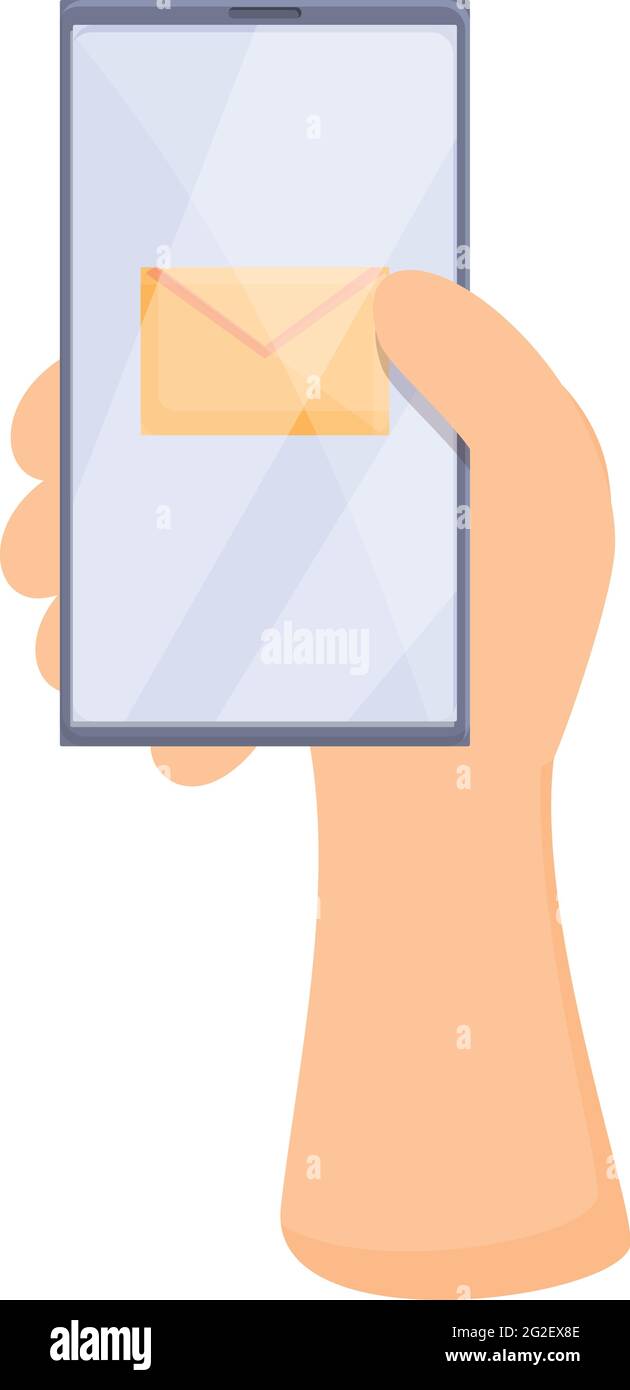 Read new mail smartphone icon. Cartoon of Read new mail smartphone ...