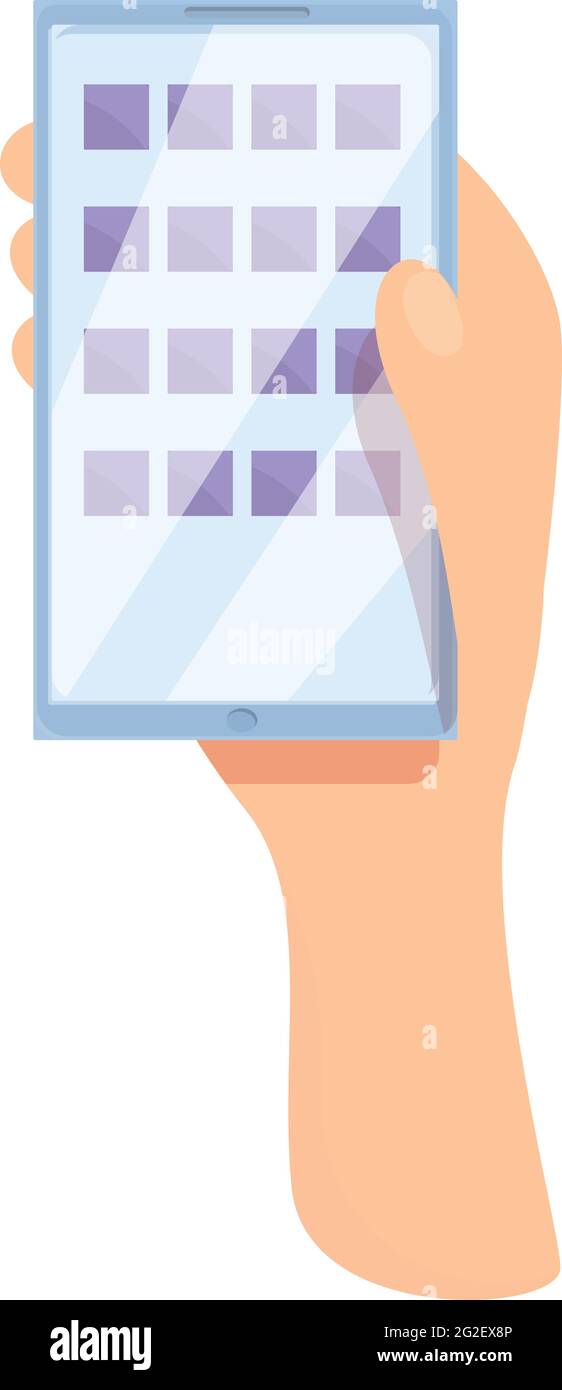 Futuristic smartphone icon. Cartoon of Futuristic smartphone vector ...