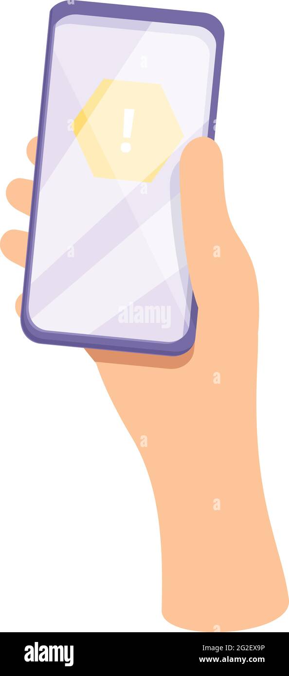 Alert smartphone icon. Cartoon of Alert smartphone vector icon for web ...