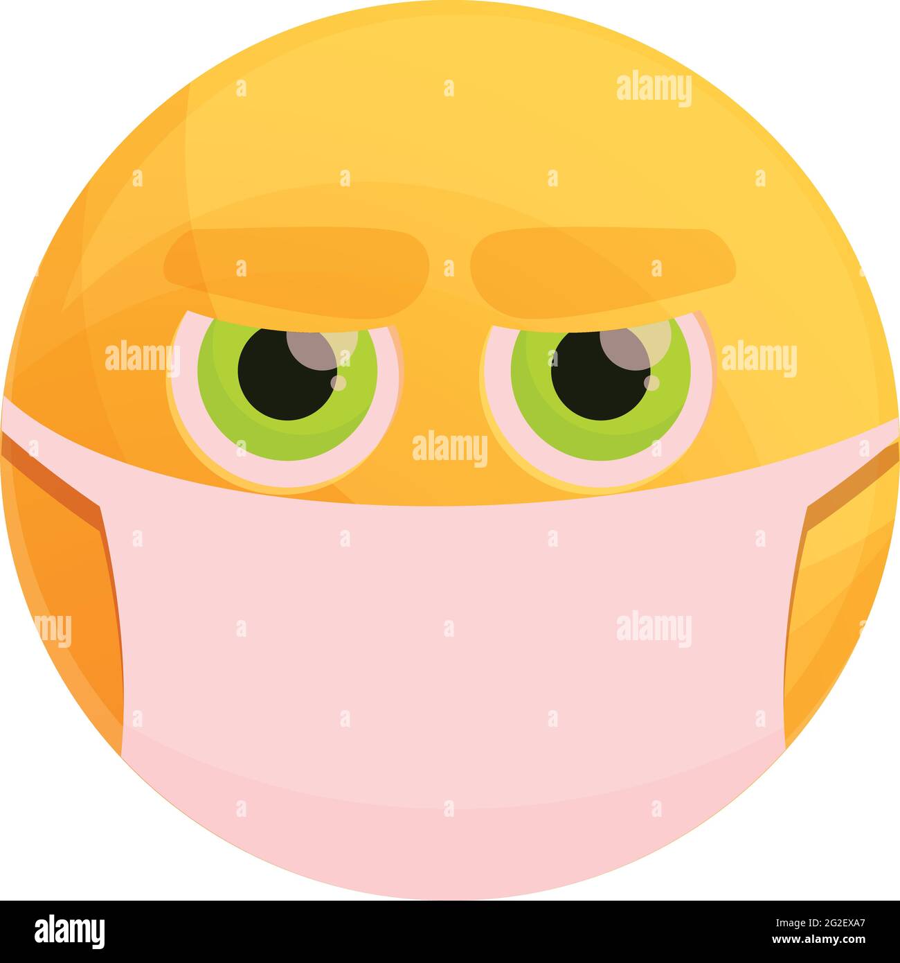Masked emoticon icon. Cartoon of masked emoticon vector icon for web ...