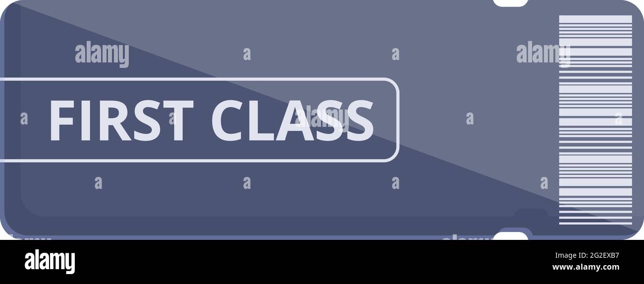 First class ai ticket icon. Cartoon of First class ai ticket vector ...