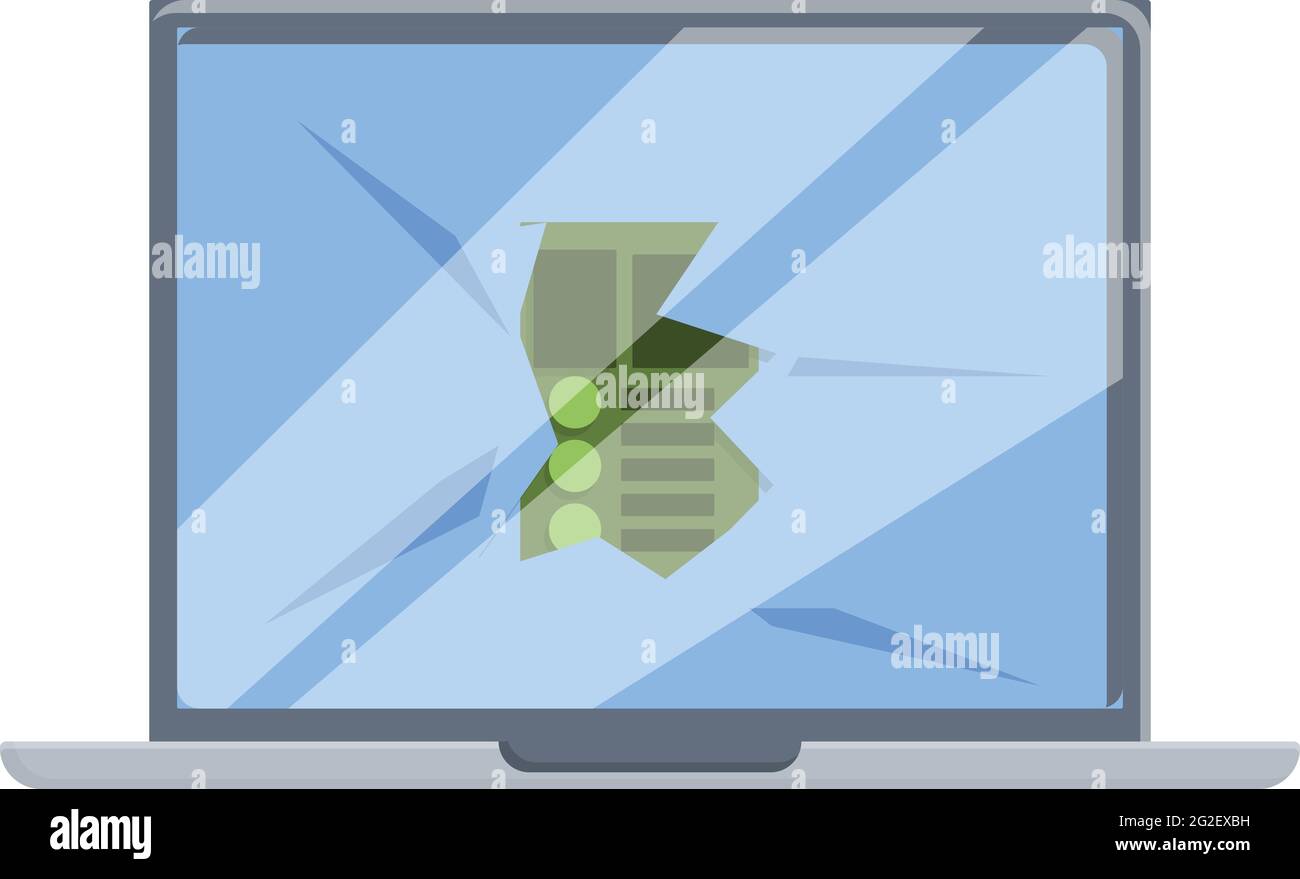 Display laptop repair icon. Cartoon of Display laptop repair vector ...