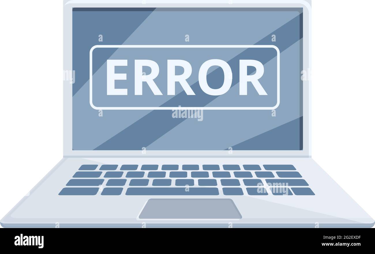 Software error laptop repair icon. Cartoon of Software error laptop ...