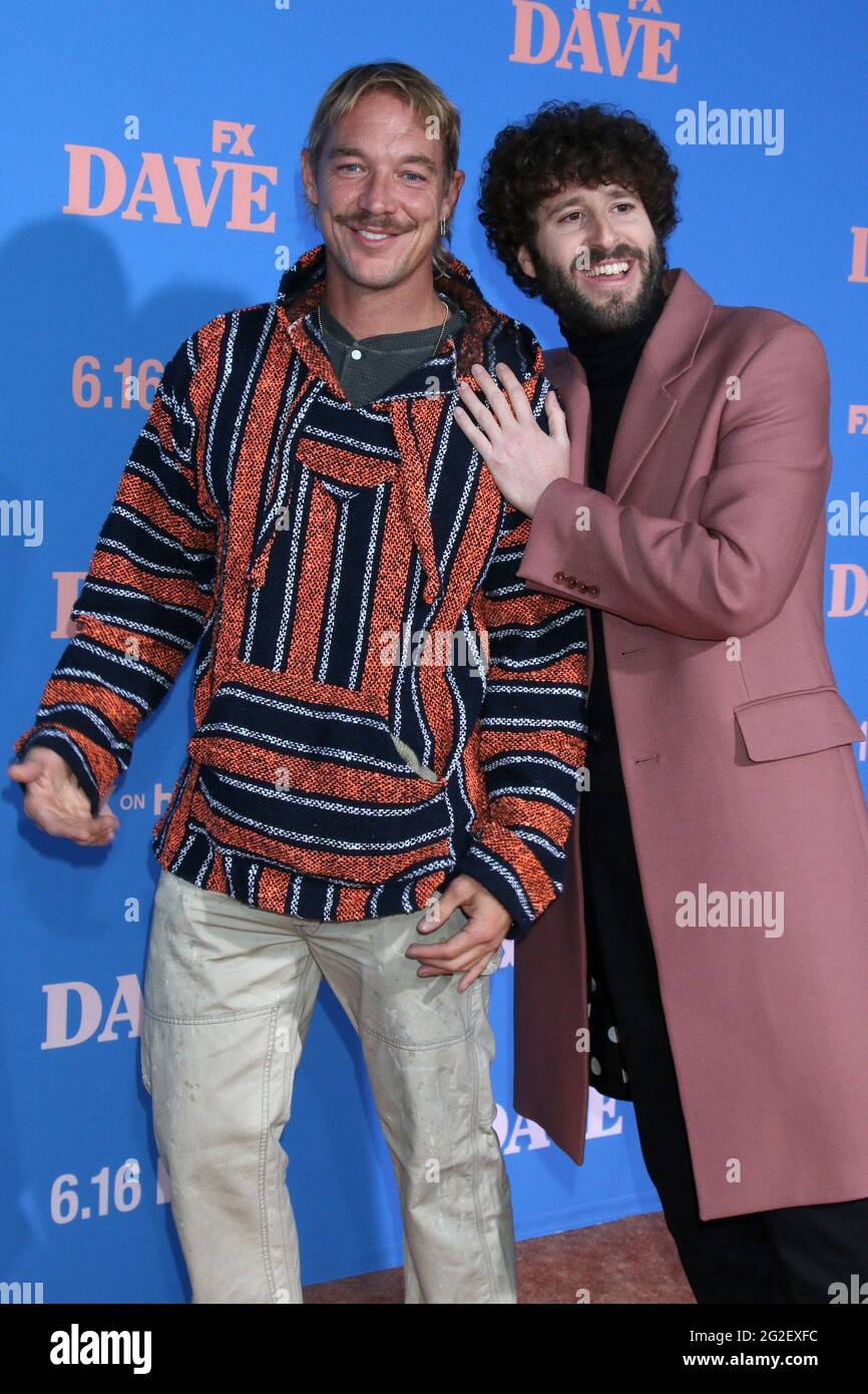 Los Angeles, CA. 10th June, 2021. Diplo and Dave Burd at arrivals for ...