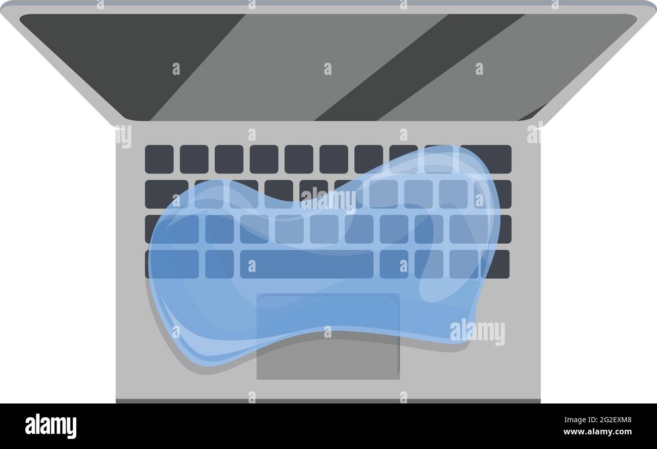 Water laptop repair icon. Cartoon of Water laptop repair vector icon ...